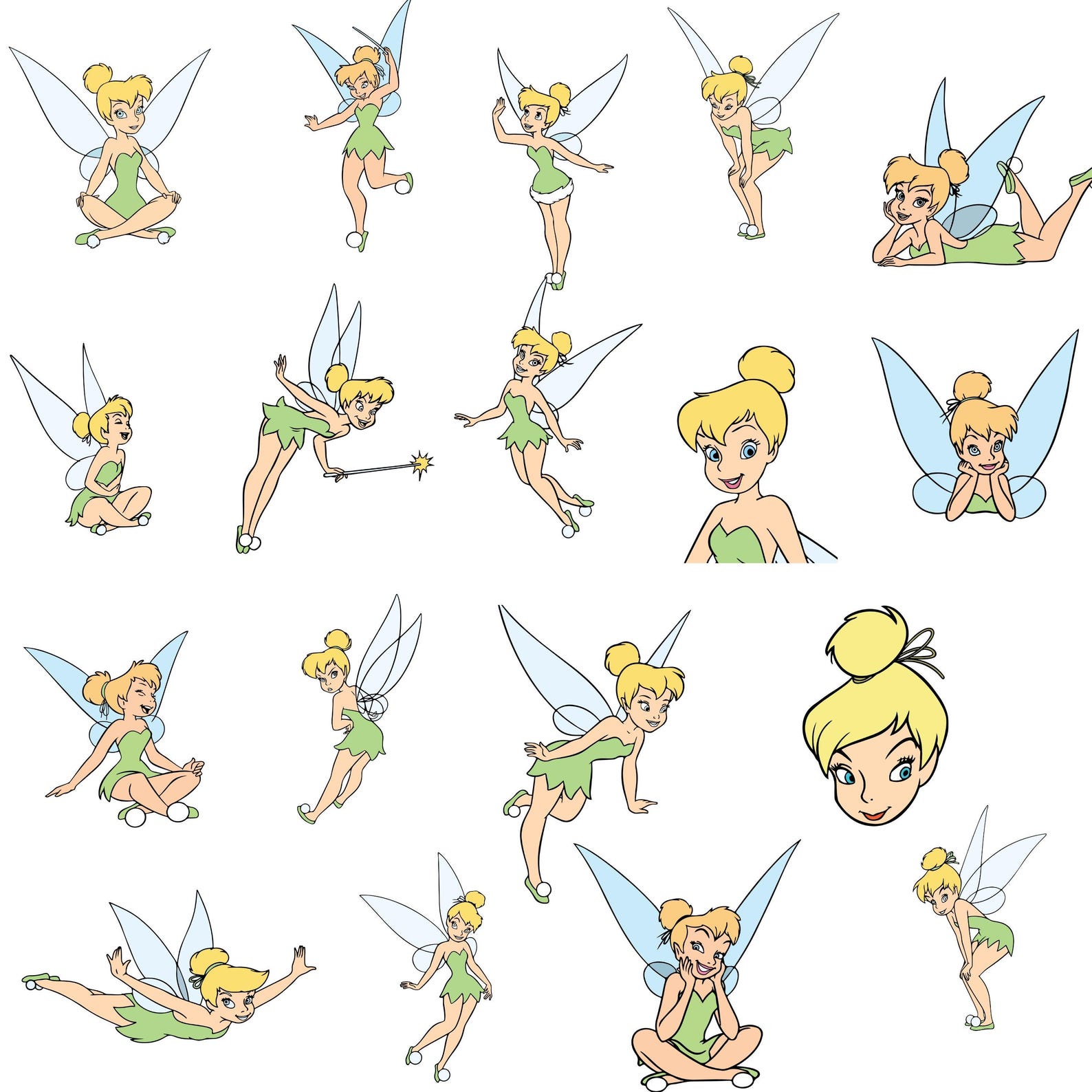 Tinkerbell SVG Collection, Fairy Svg & Png Files for Cricut, Believe in ...