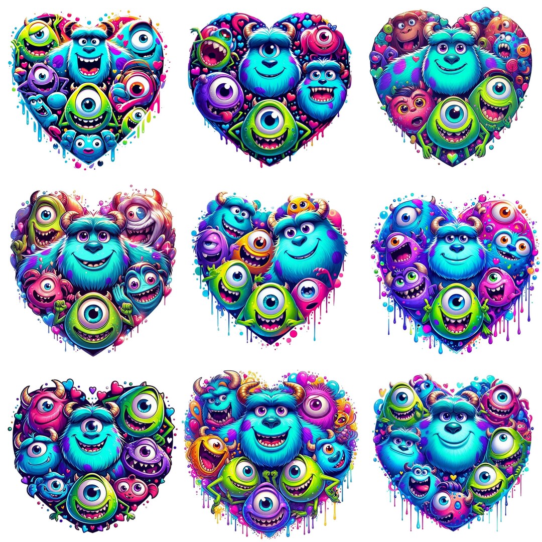 Monsters Inc Clipart Bundle, Monsters Png, PNG Files for Cricut and ...