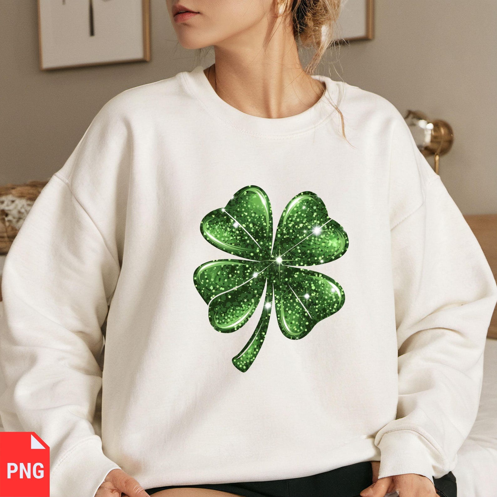 Lucky Clover PNG, Glitter Shamrock Clipart, St. Patrick’s Day ...