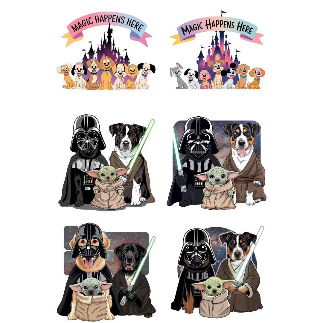 Magic Dogs PNG, Cute Fantasy Castle Dog Clipart, Jedi Dog PNG, Space ...