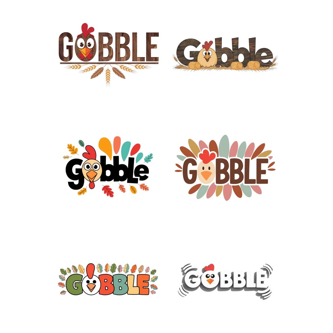 Gobble Turkey PNG, Thanksgiving Turkey Clipart, Fall Harvest Gobble PNG ...