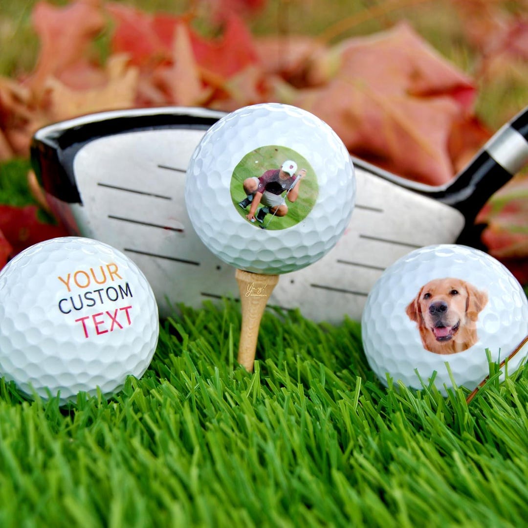 Custom Golf Balls Gifts for Men, Custom Logo or Photo Golf Ball, Fun ...