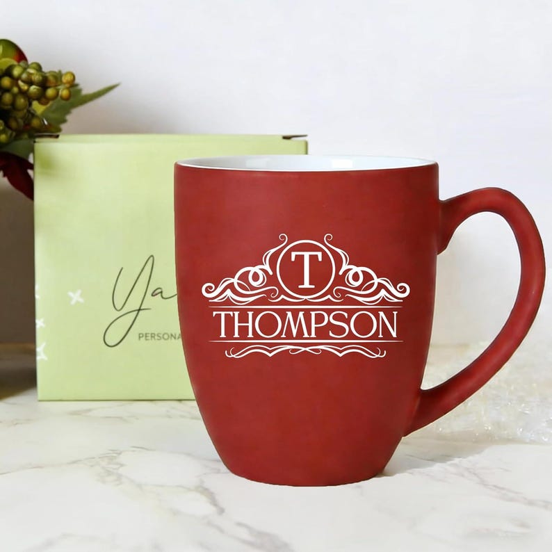 Personalized Coffee Mug: Engraved Custom Text, Monogram or Message - Etsy
