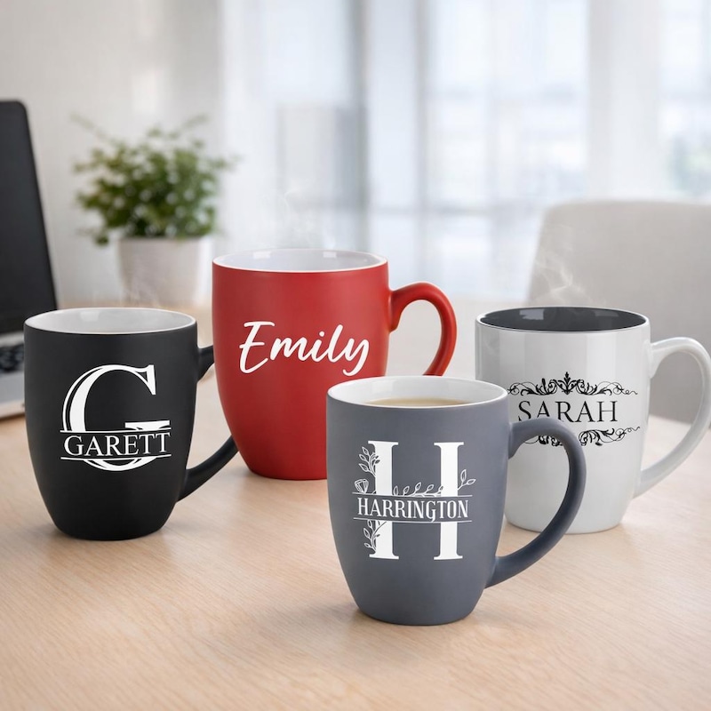 Wood Coffee Mug Set - Etsy