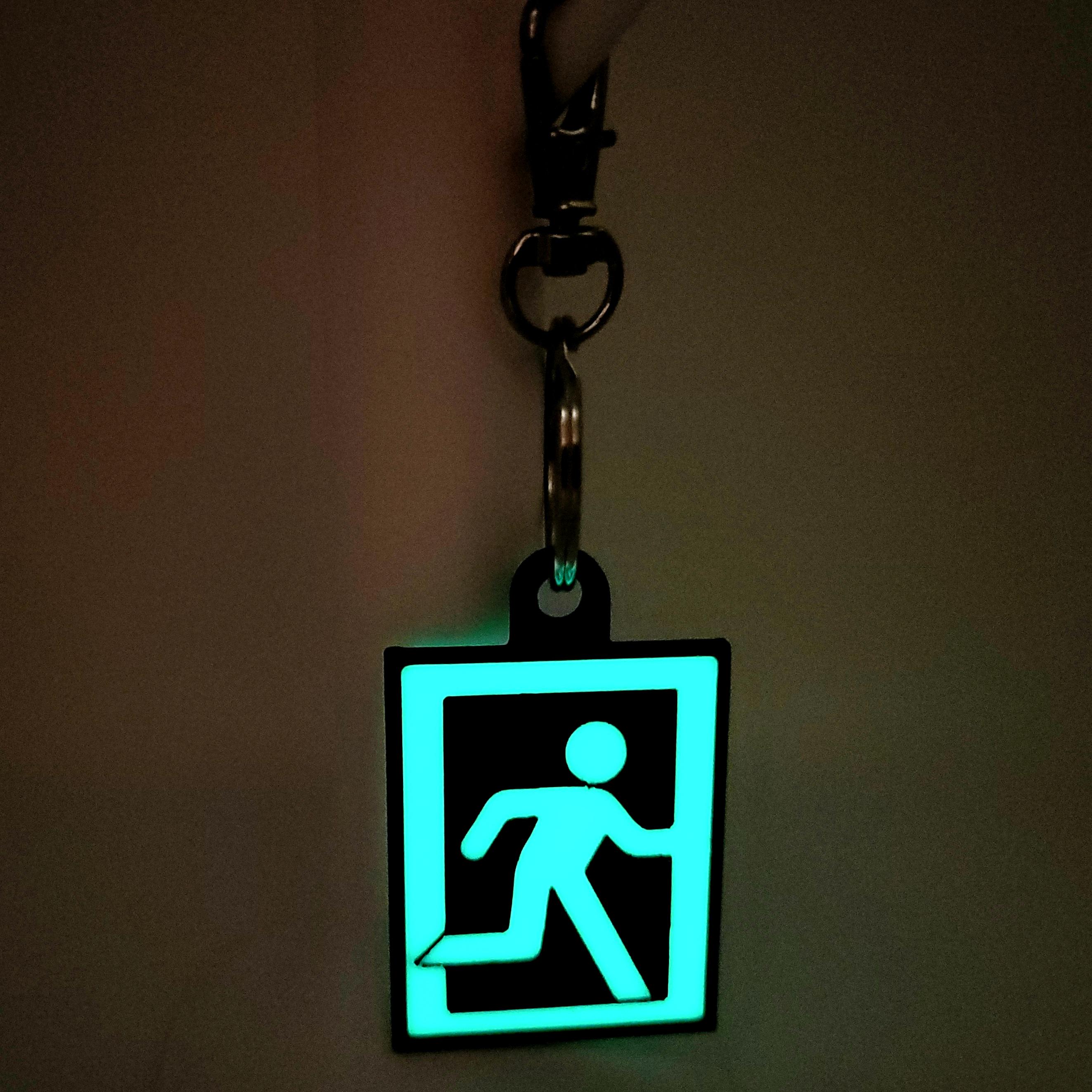 Escape From Tarkov Glow in the Dark Keychain | Escape Sign - Etsy