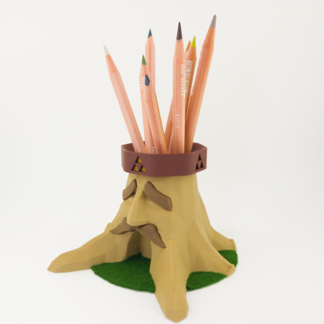 Zelda Ocarina of Time Inspired Deku Tree Pencil Pen Paintbrush Holder ...