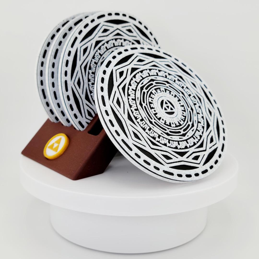 Mirror of Twilight Drink Coaster Set With Stand | Legend of Zelda Twilight Princess Zelda ...