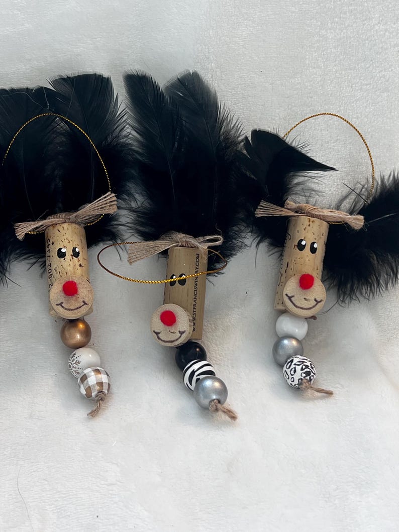 Feather Reindoor Cork Ornament - Etsy