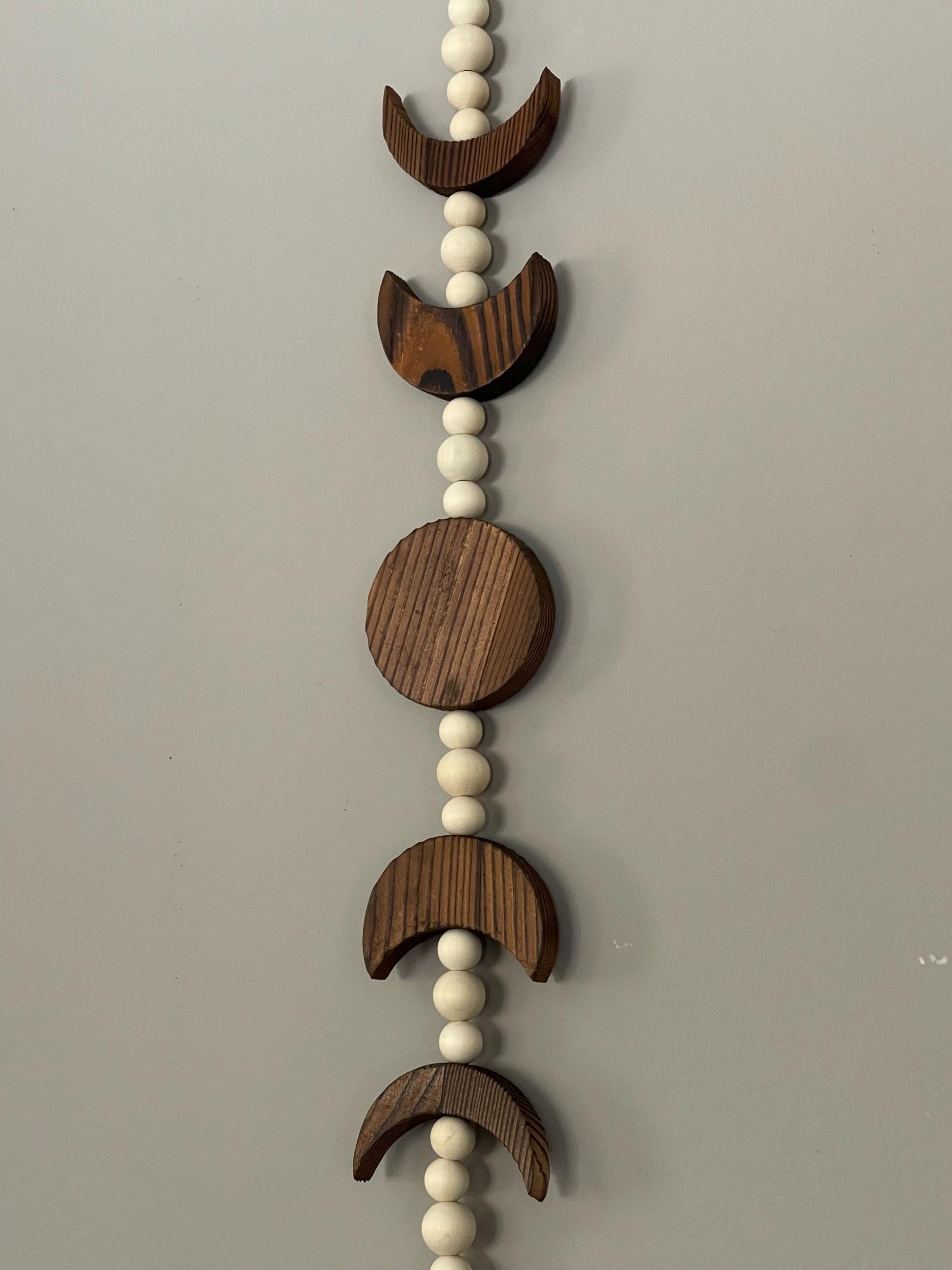 Boho Moon Phases Wall Hanging Made With Natural Materials. - Etsy