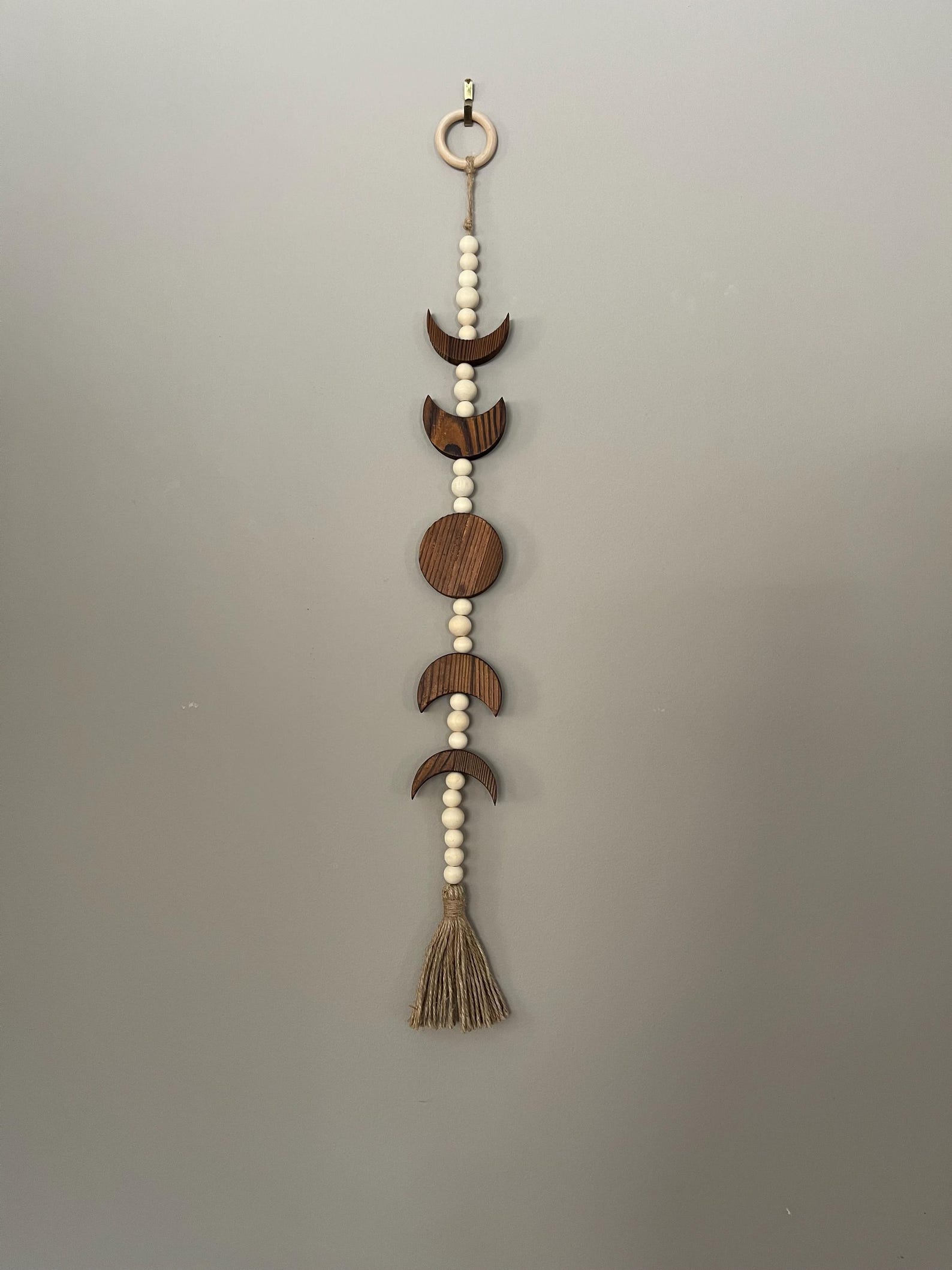 Boho Moon Phases Wall Hanging Made With Natural Materials. - Etsy