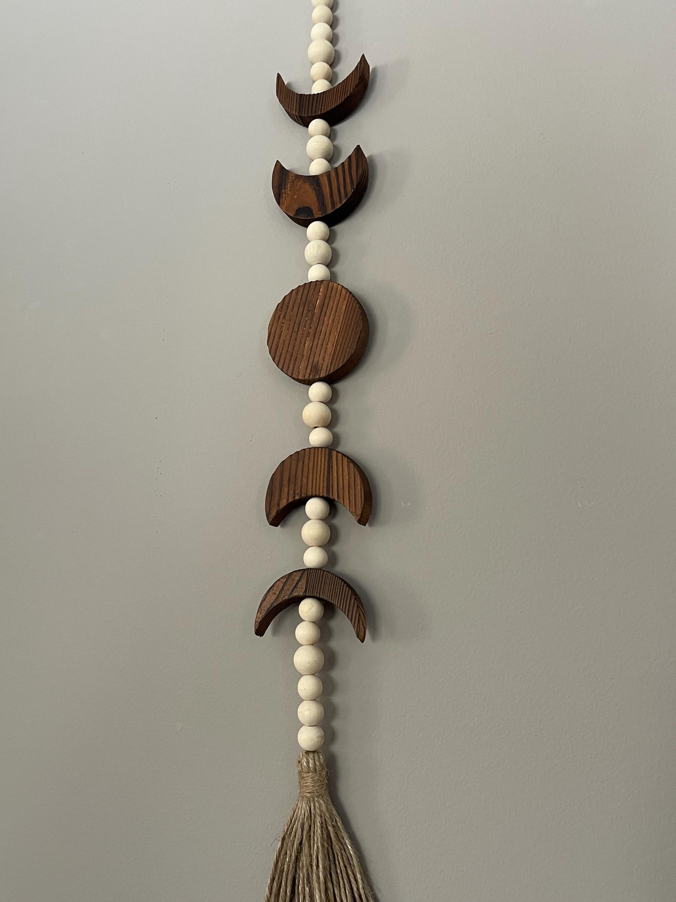 Boho Moon Phases Wall Hanging Made With Natural Materials. - Etsy