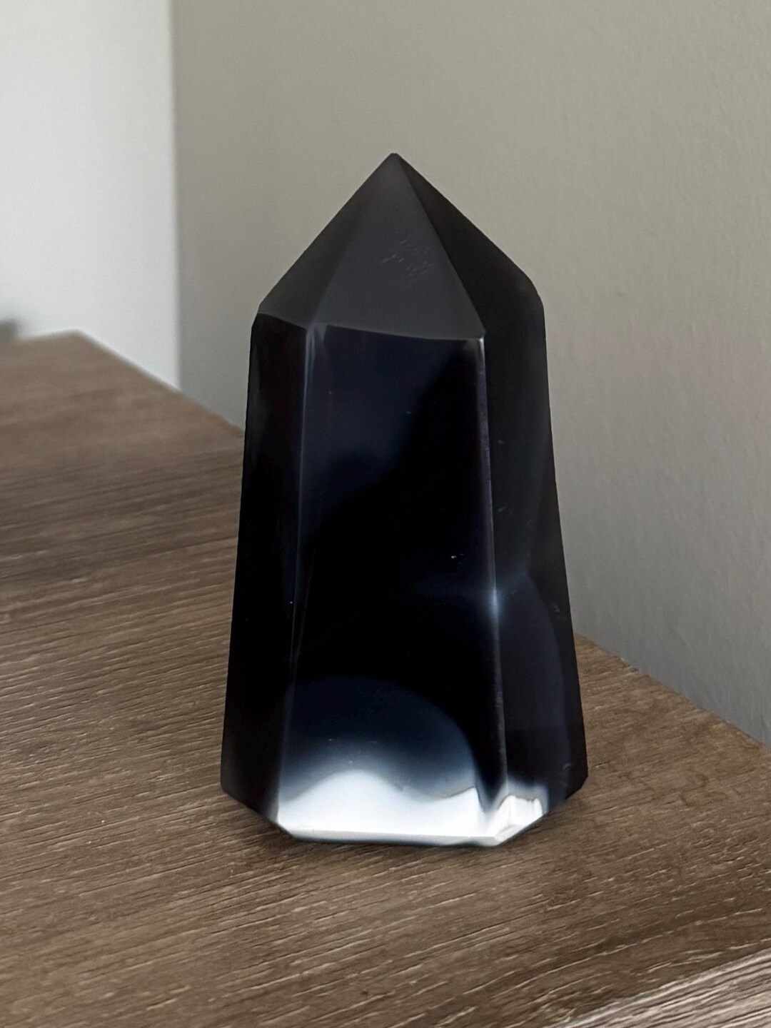 Dark and Moody Orca Agate Tower | Crystal Carving | Polished Crystal - Etsy