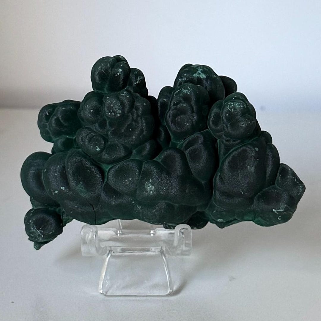 Velvet Cat Eye Botryoidal Malachite Slice | Crystal Specimen | Fibrous ...