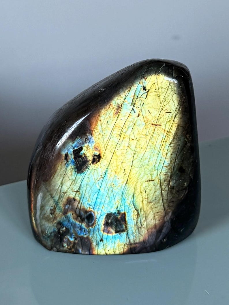 Yellow Rainbow Labradorite Freeform | Polished Crystal | Crystal ...