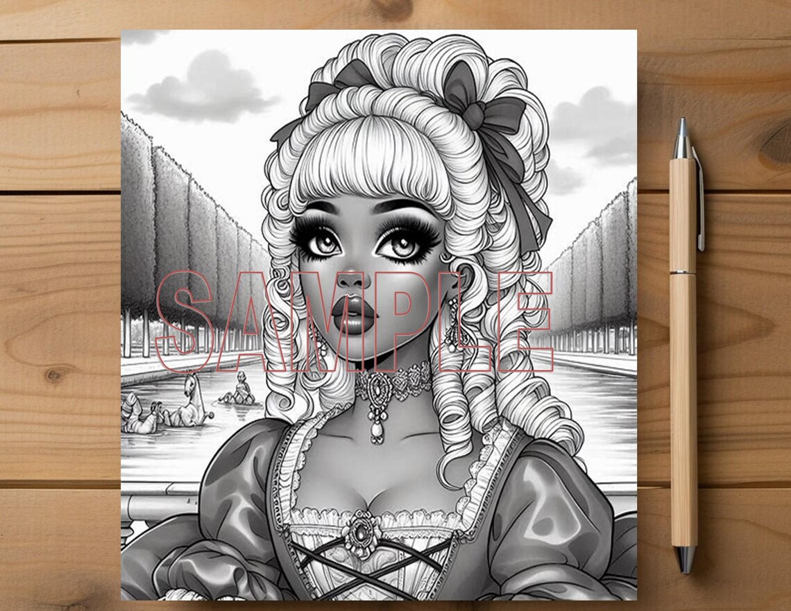 32 Vintage Princess Color Pages/ Digital Download Coloring Pages ...