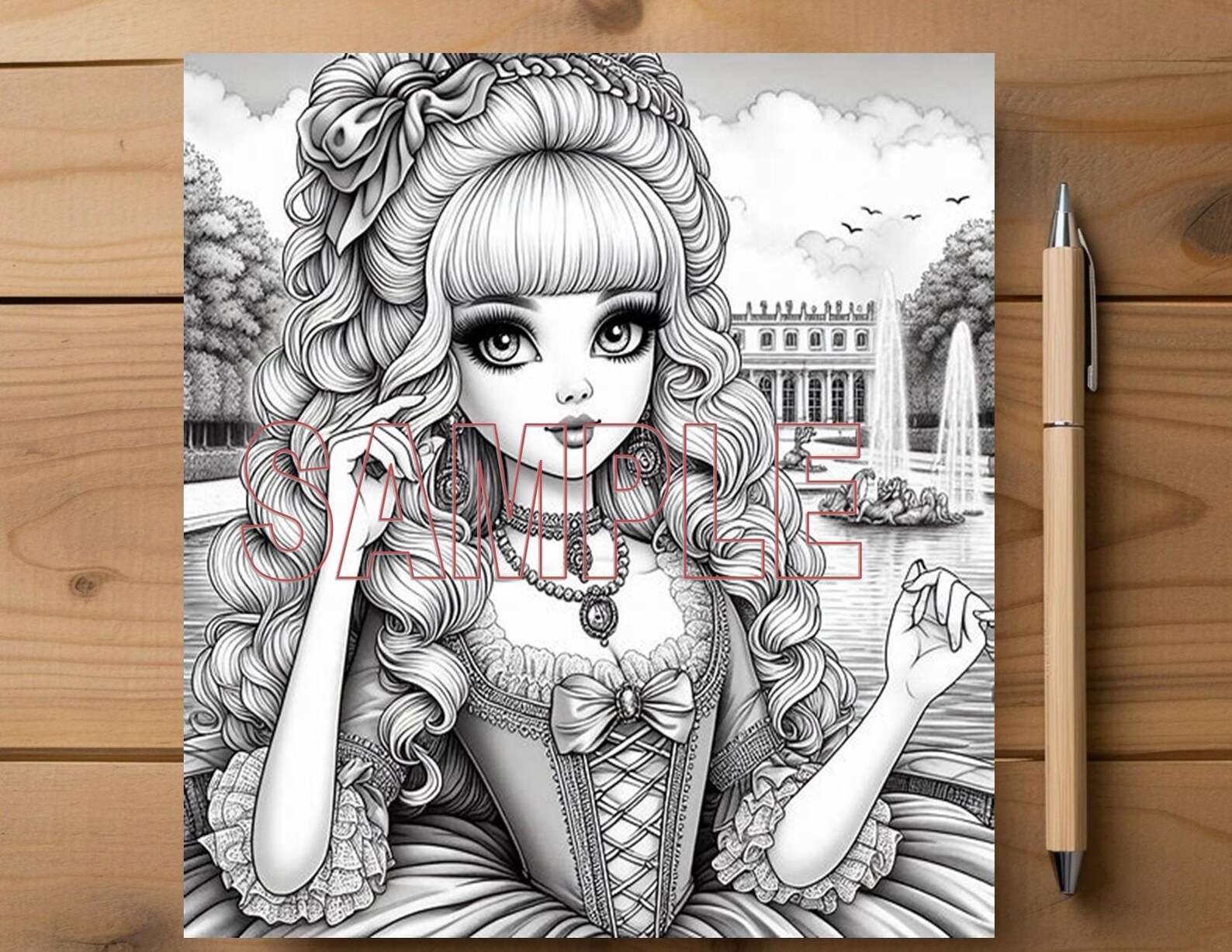 32 Vintage Princess Color Pages/ Digital Download Coloring Pages ...
