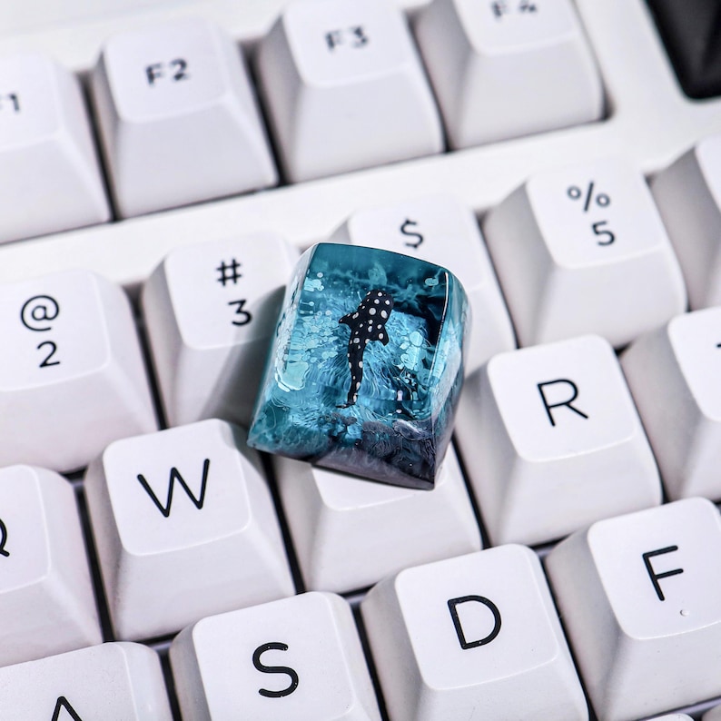LIMITED SALE! Ocean Whale Shark Keycaps for Custom Keyboard Resin ...