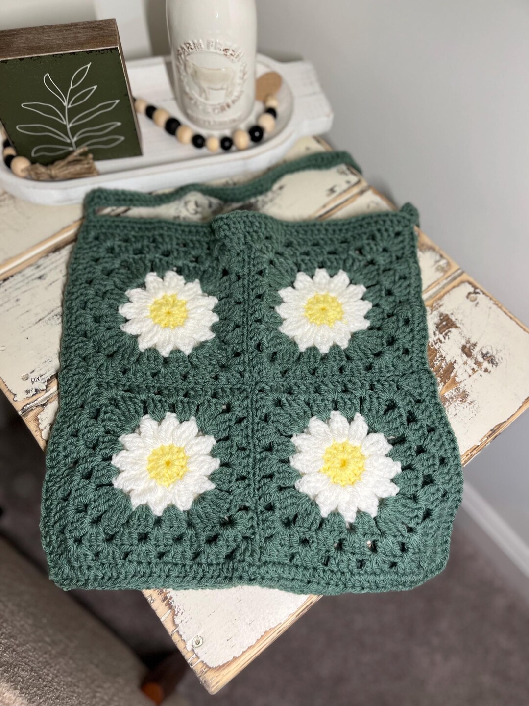Daisy Granny Square Bag Crochet - Etsy