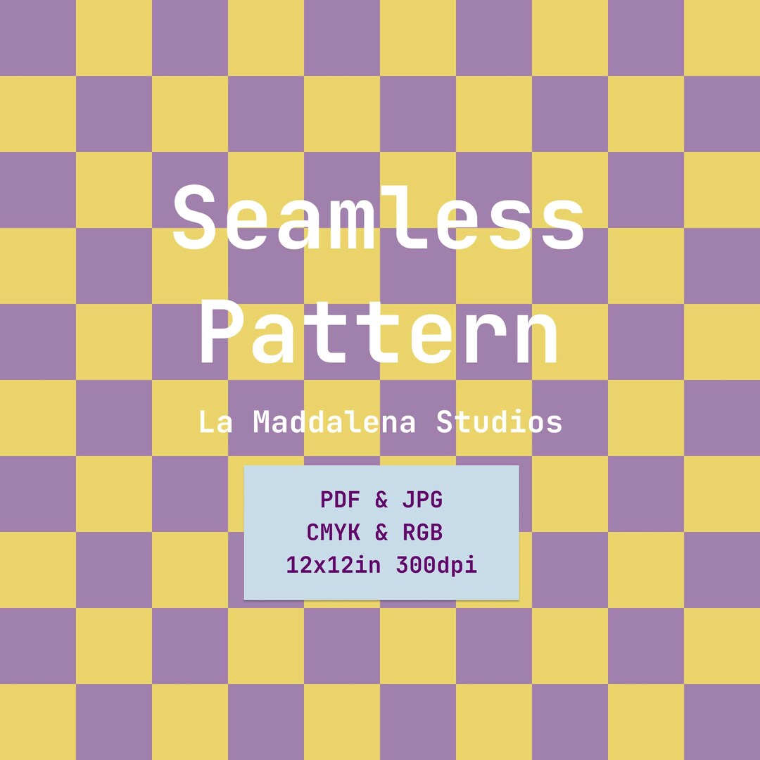 Yellow Purple Checkered Seamless Pattern, Check Seamless Pattern ...