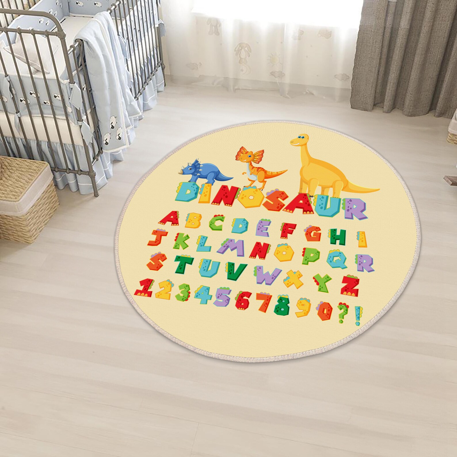 Letter Carpet, Number Kids Rug, Dinosaur Figure Educational Rug, Kids ...