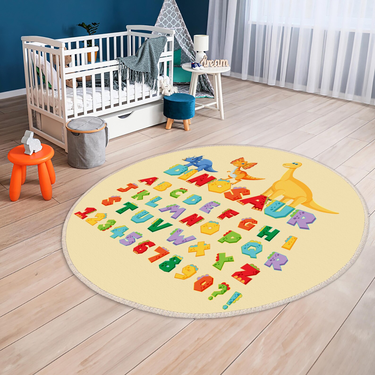 Letter Carpet, Number Kids Rug, Dinosaur Figure Educational Rug, Kids ...