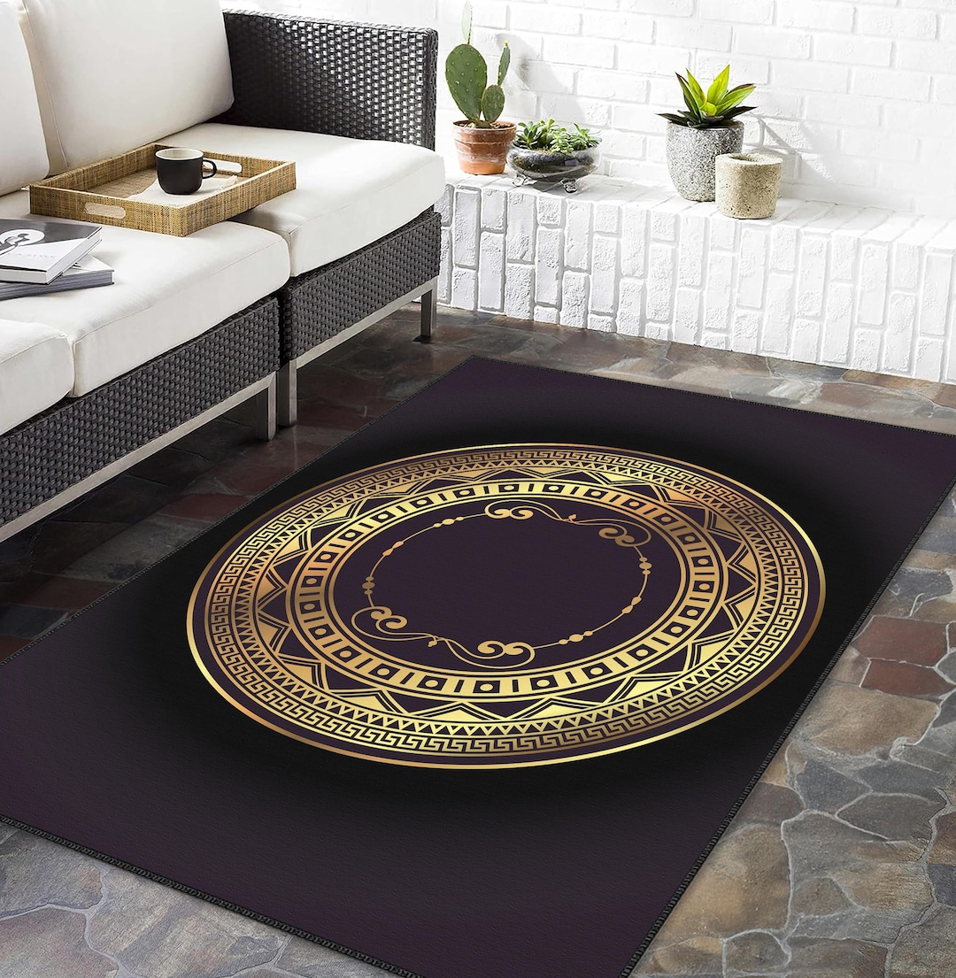Ancient Greek Pattern Rug, Living Room Rugs,sun Minimalist Geometric ...