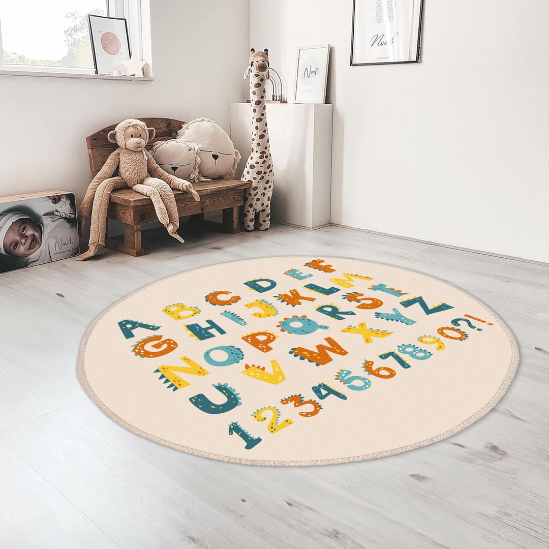 Letter Carpet, Number Kids Rug, Colorful Figure Educational Rug, Kids ...