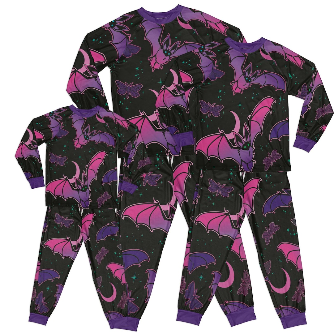 Halloween Matching Set. Big Bats and Moth Print. Pets and Owners ...