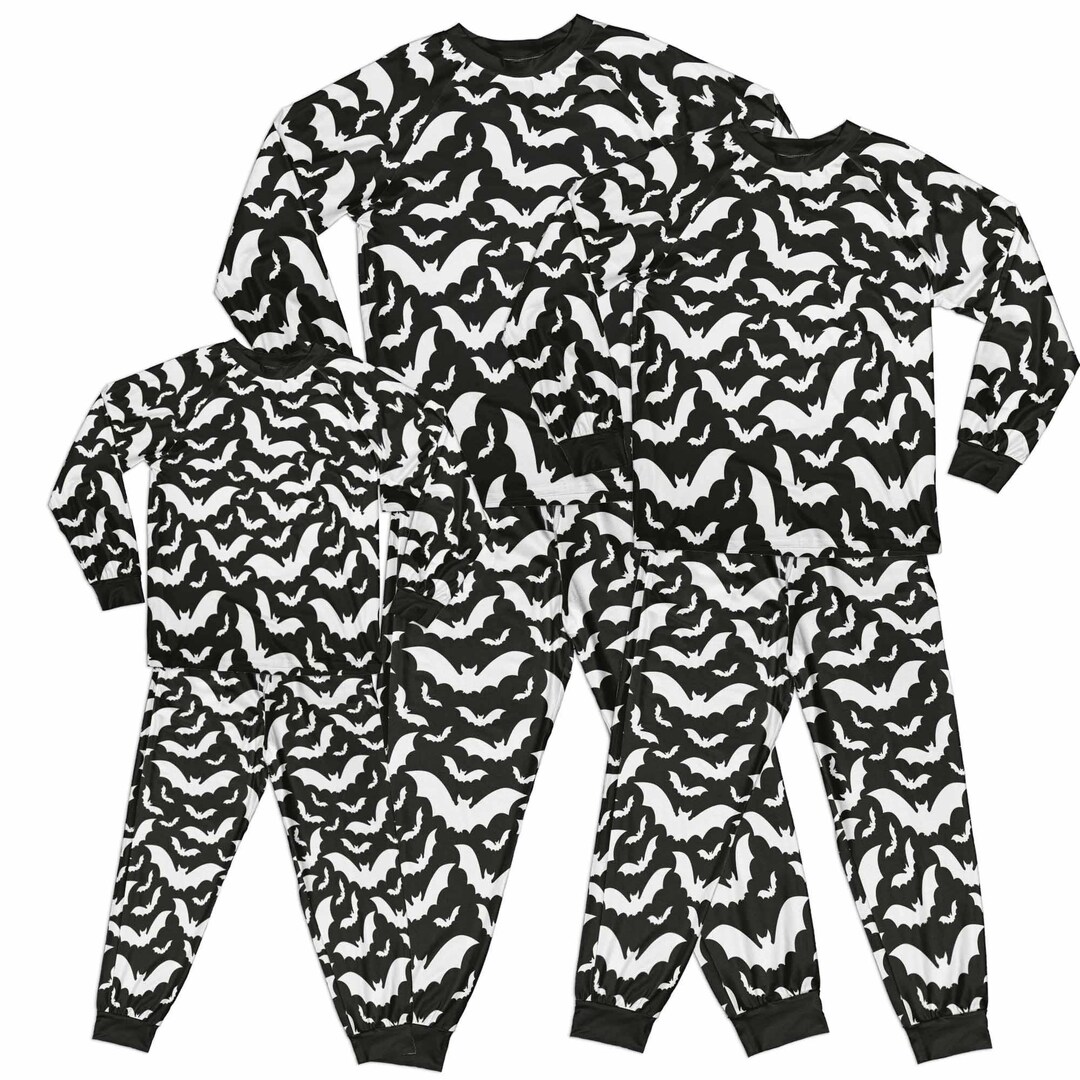 Halloween Bats, Party Clothes, Family Matching Pjs, Black Print, Scary ...