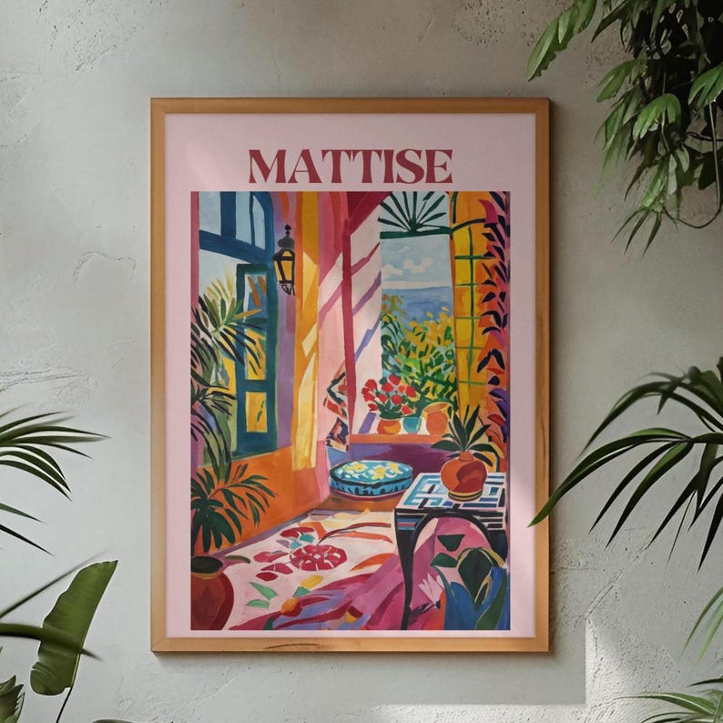 Matisse Art Print, Colorful Retro Interior Wall Art Print, Vintage ...