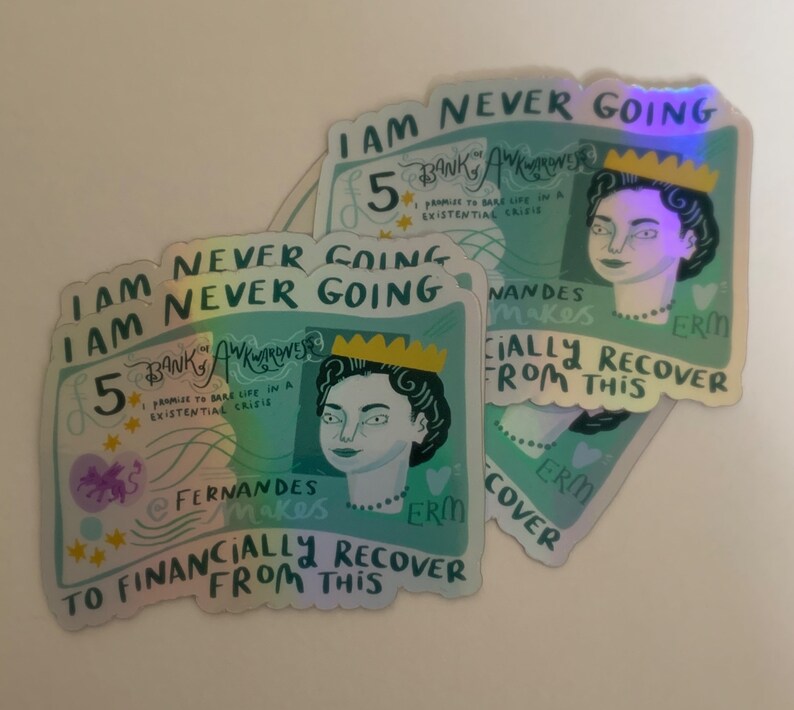 Holographic Shiny Fiver Money Vinyl Sticker Laptop Decal - Etsy