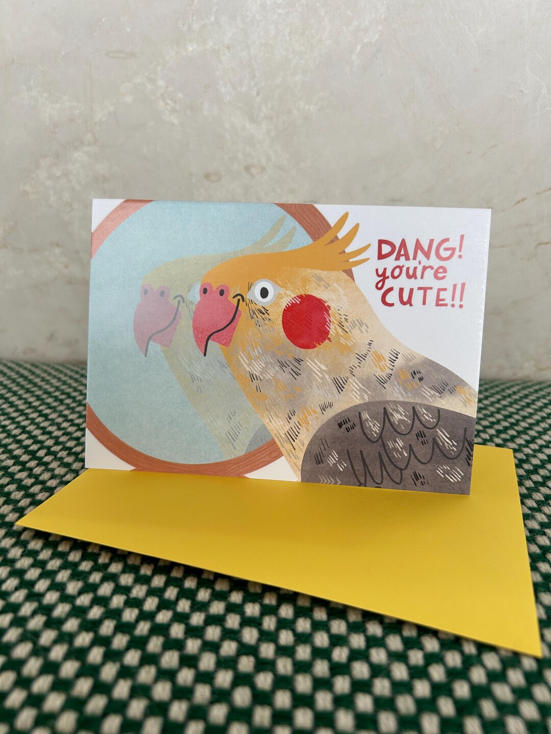 Dang You're Cute!! Cockerel Bird - A6 Greeting Card - Bird Illustration ...