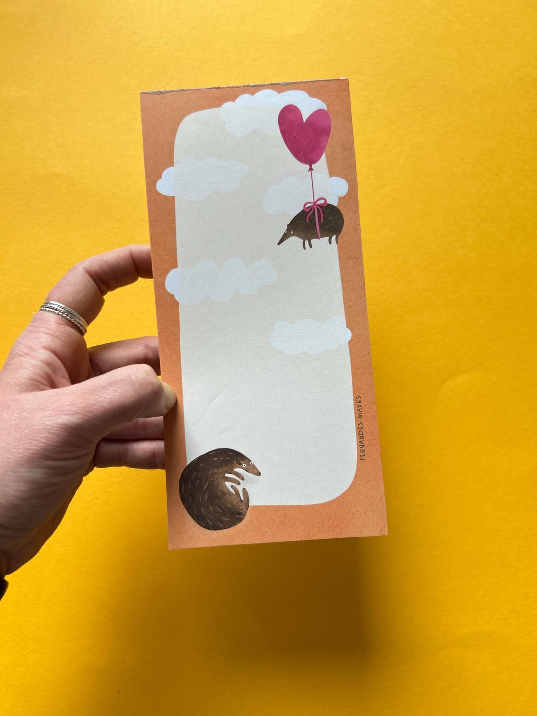 Floating Hedgehog - DL Size / Notepad / Pad - Etsy