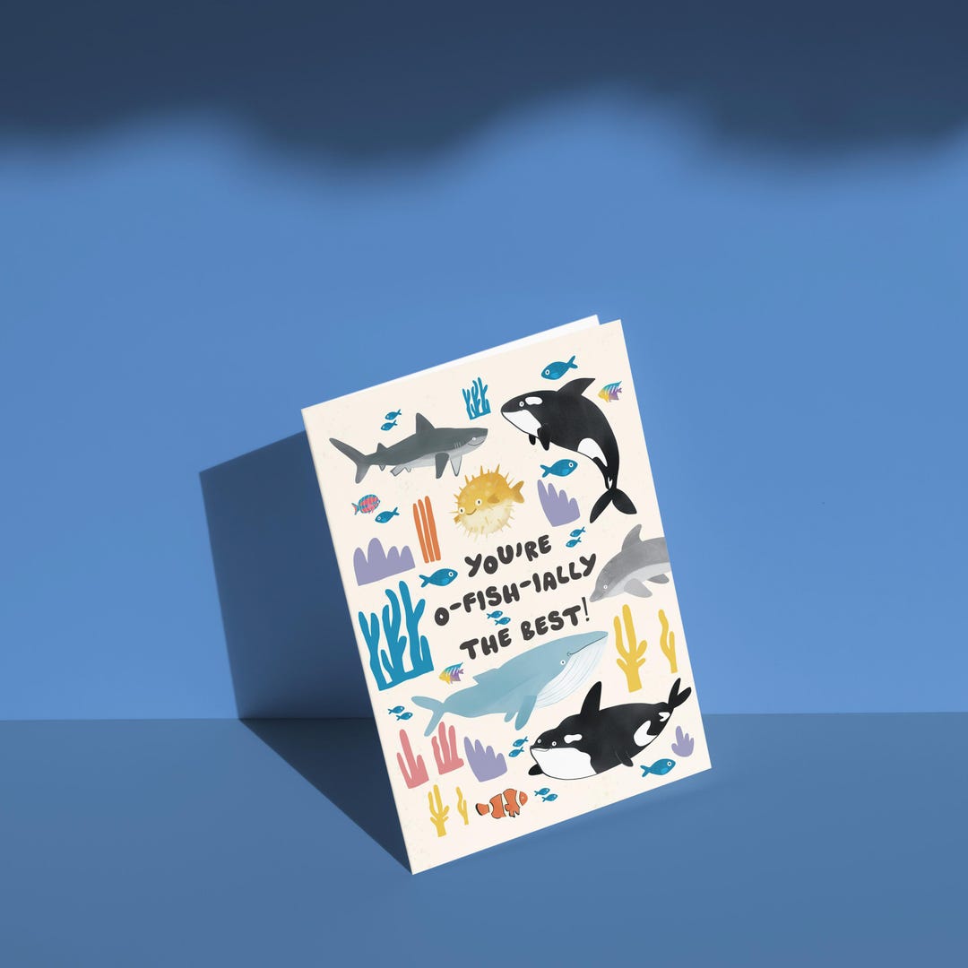 You're O-fish-ially the Best - A6 Greetings Card - Etsy