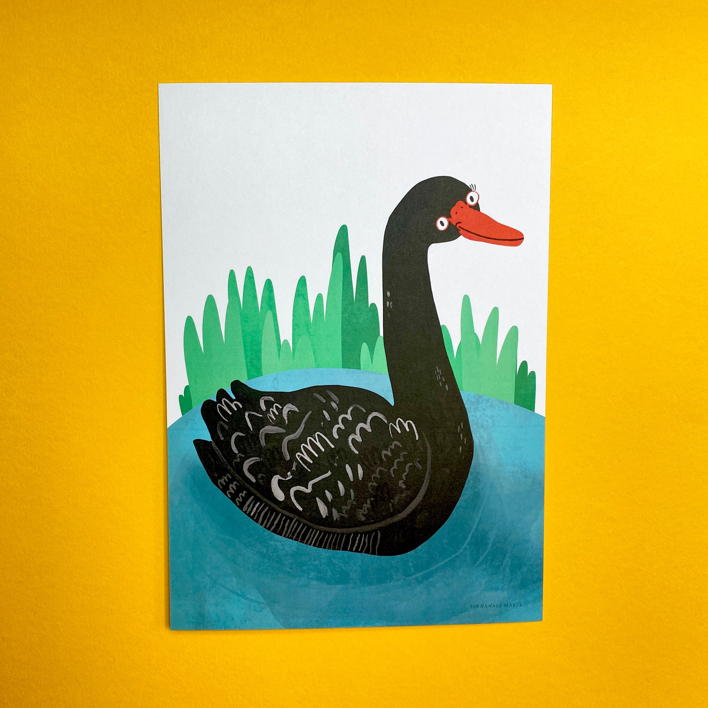 Black Swan Animal Drawing