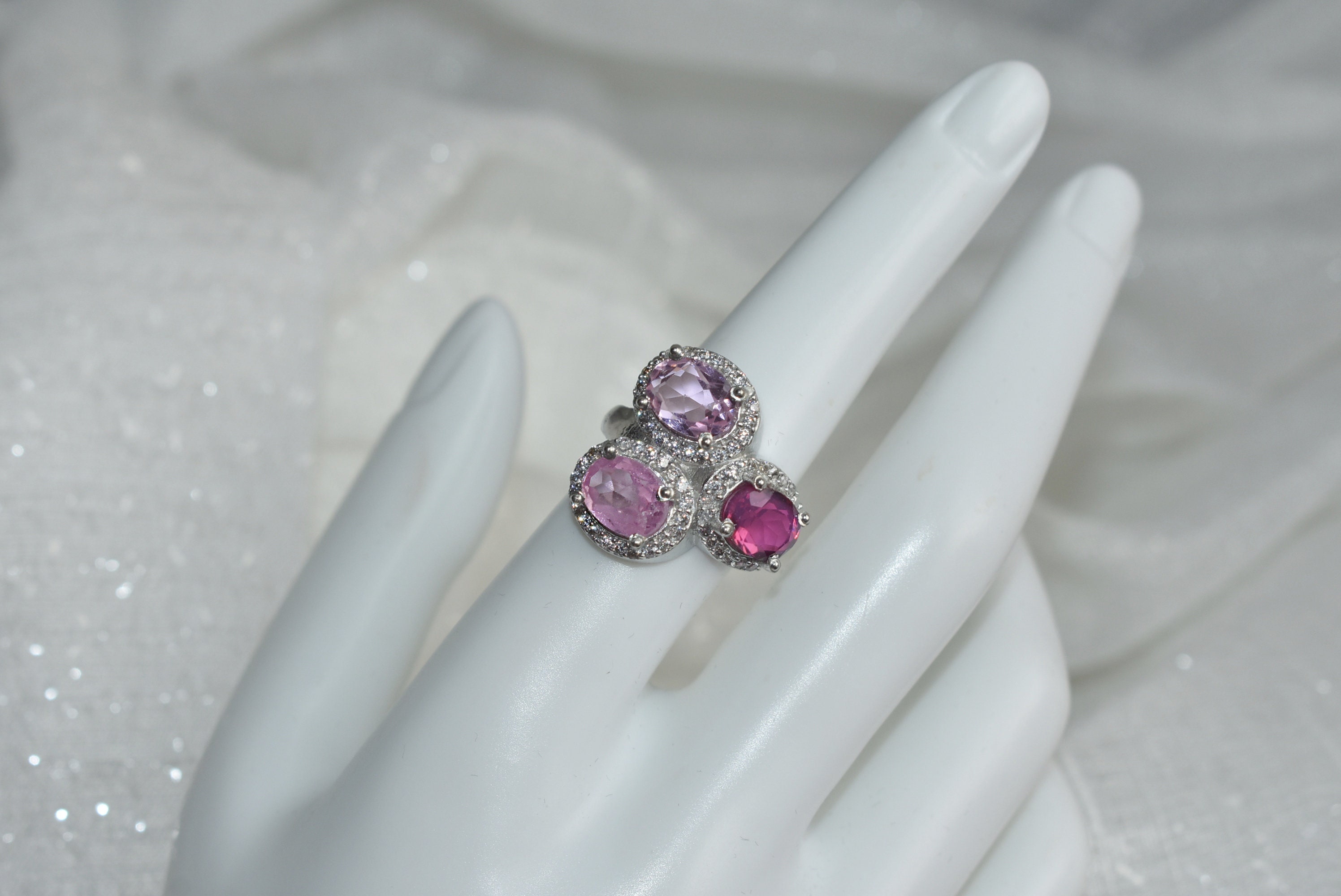 Three Stone Ring Cancer Awareness Breast Cancer Gift Cancer - Etsy