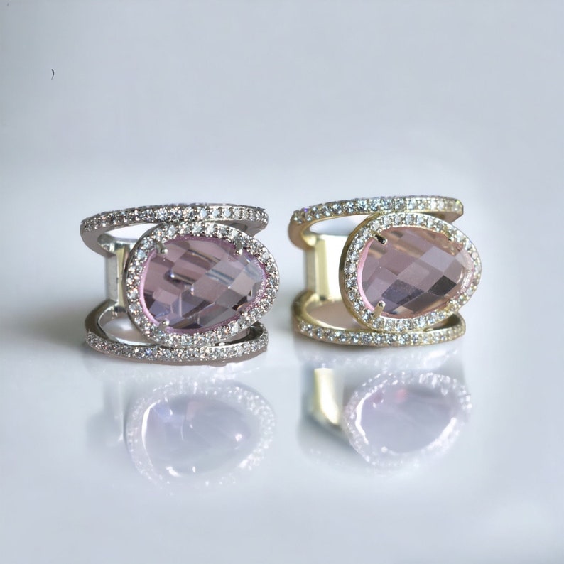 Floating Abstract Ring, Cancer Awareness, Breast Cancer Gift, Cancer ...