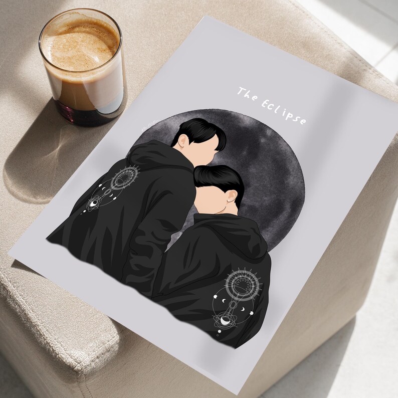 The Eclipse - BL Fanart Print | First Khaotung X Akk Ayan | Thai Bl ...