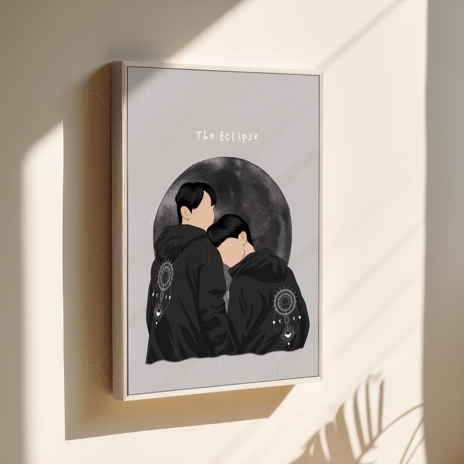 The Eclipse - BL Fanart Print | First Khaotung X Akk Ayan | Thai Bl Merch - Etsy
