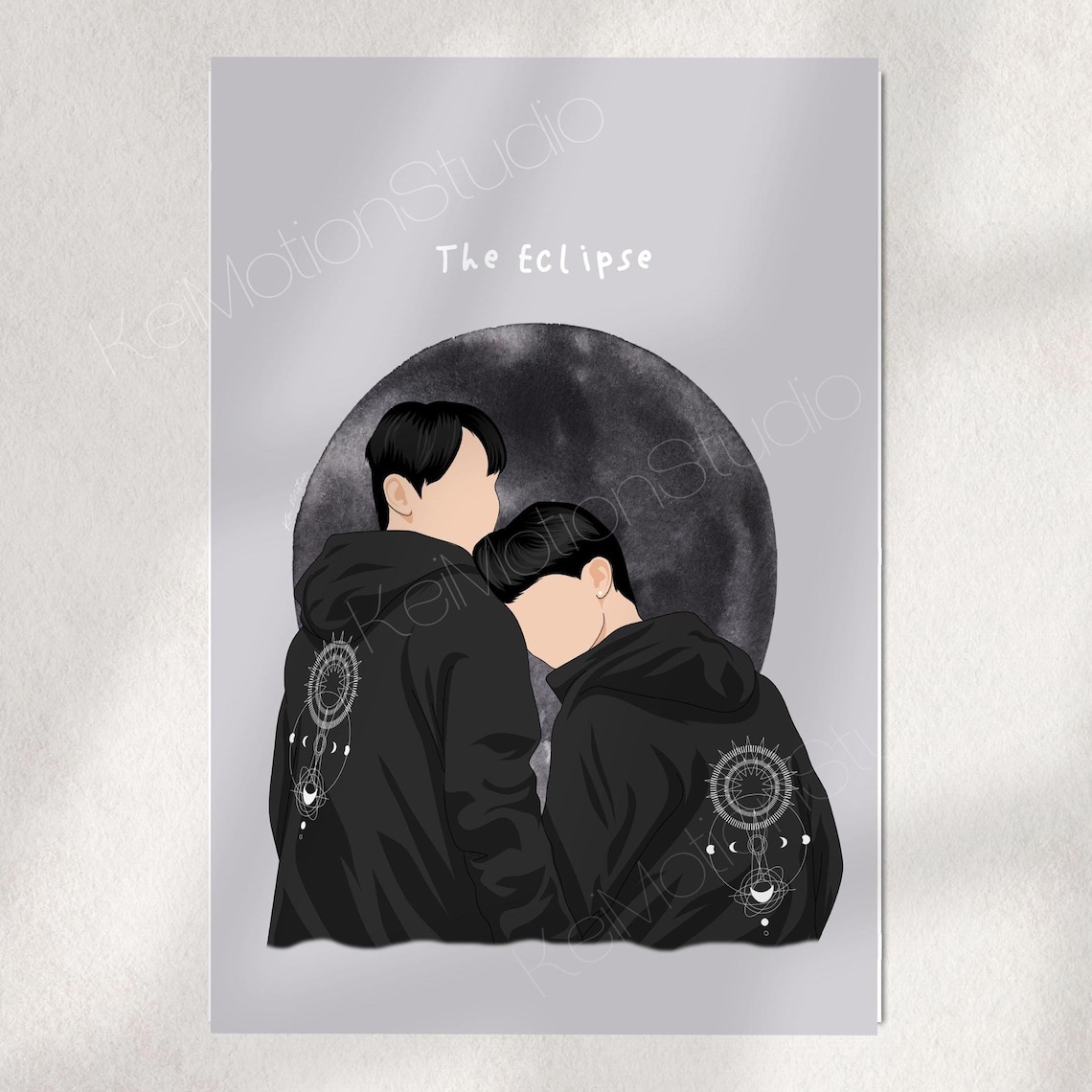 The Eclipse - BL Fanart Print | First Khaotung X Akk Ayan | Thai Bl Merch - Etsy