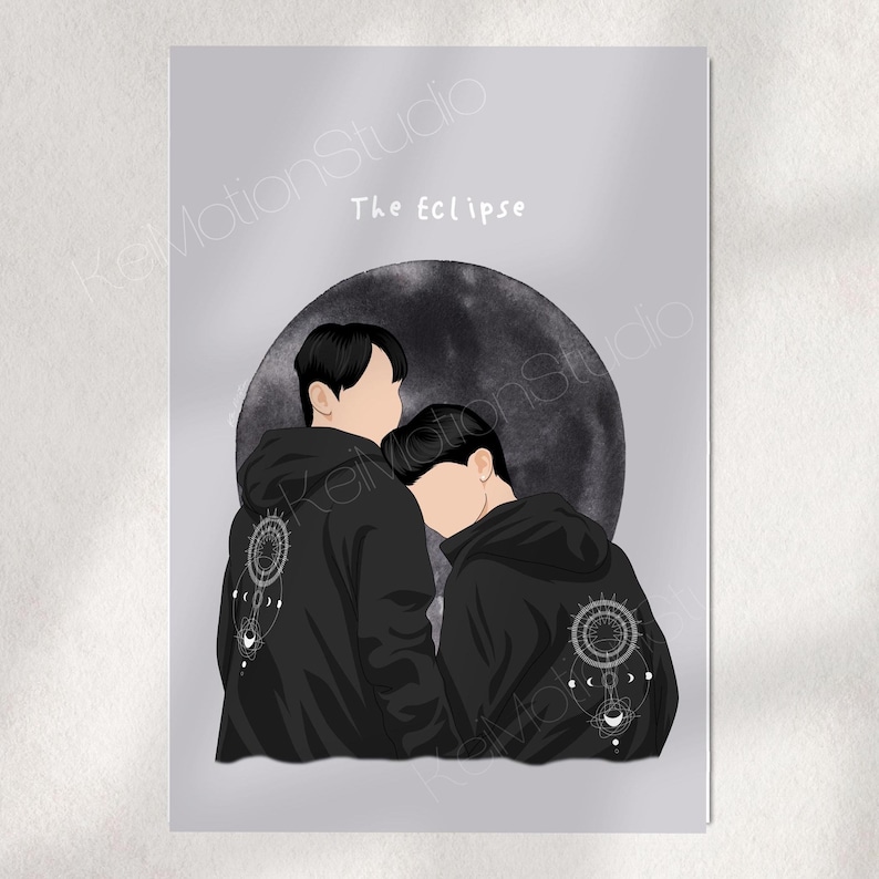 The Eclipse - BL Fanart Print | First Khaotung X Akk Ayan | Thai Bl ...