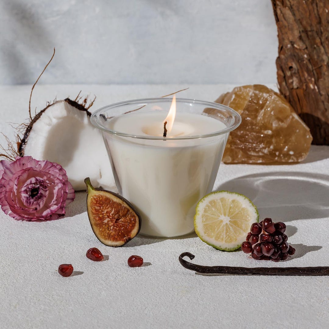Fig + Flowers Candle Refill With Add on Reusable Multi-use ZAI Glass ...