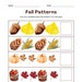 Fall Leaf Math Patterns Worksheet - Etsy