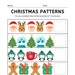 Christmas Patterns Worksheet - Etsy