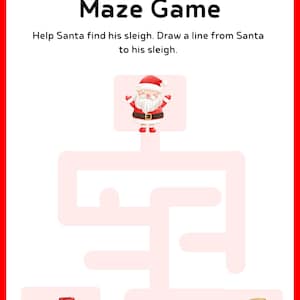 Preschool/kindergarten Pre-writing Practice Christmas Maze Worksheets ...