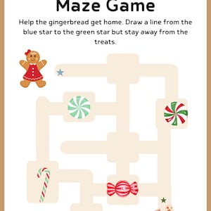 Preschool/kindergarten Pre-writing Practice Christmas Maze Worksheets ...