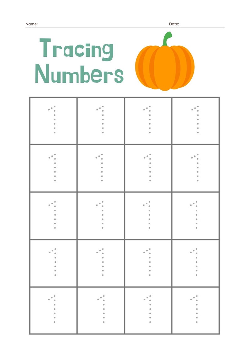 Educational Preschool Halloween Number Tracing Activity | Fun 0-9 ...