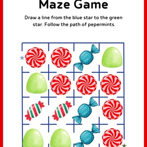 Preschool/kindergarten Pre-writing Practice Christmas Maze Worksheets ...