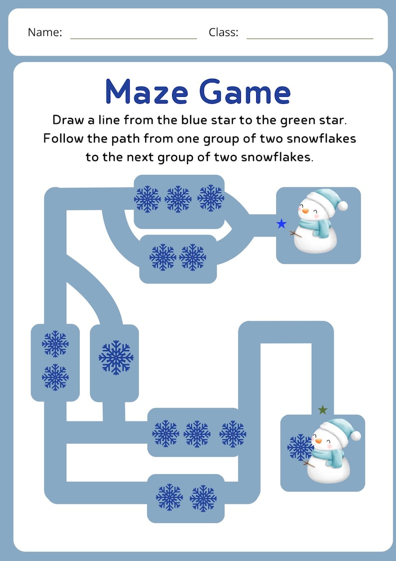 Preschool/kindergarten Pre-writing Practice Christmas Maze Worksheets ...