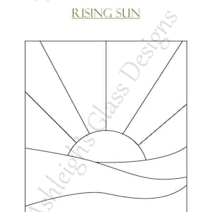 Stained Glass Pattern - Rising Sun - Etsy